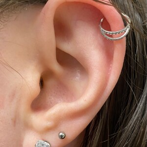 16G Opalite Three Dragon Eyebrow Ring/rook Barbell/eyebrow - Etsy