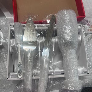 Silver Cake Cutting Set, Silver Cake Cutter Set, Wedding Serving Set ...