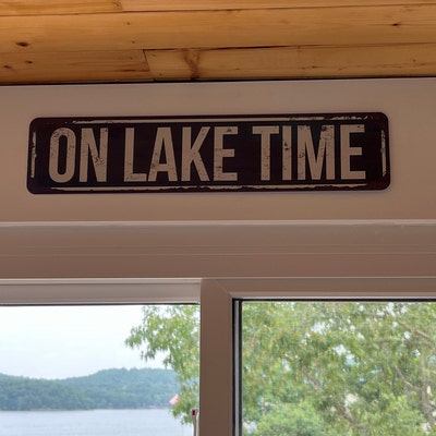 On Lake Time Lake House Sign Décor Lake Home Decorations Gift for Lake ...