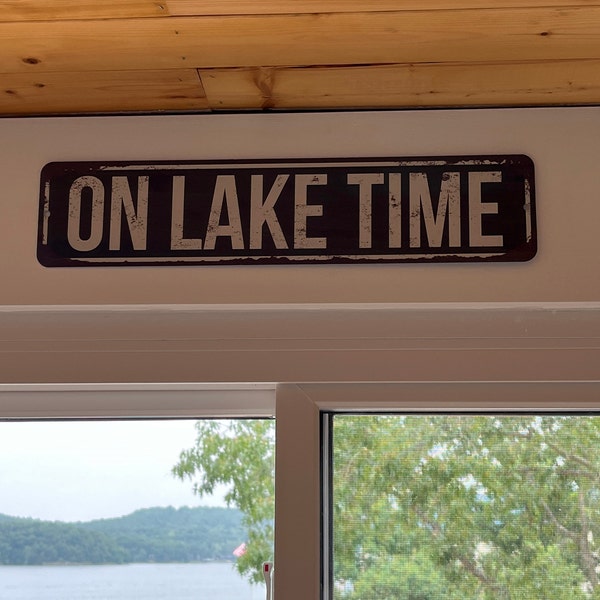 On Lake Time - Lake House Sign Décor - Lake Home Decorations - Gift for ...