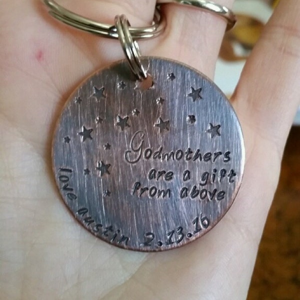 Godparent Keychain-- Gift for Godparents-gift for Godmother-gift for ...