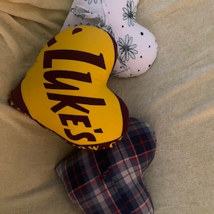Heart Shaped Memory Pillow Made From a Loved Ones Shirt - Etsy