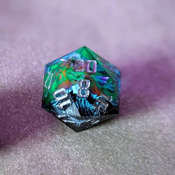 Terrarium Dice Flower Dnd Sharp Edges Dice Set, Plant Druid Dice ...