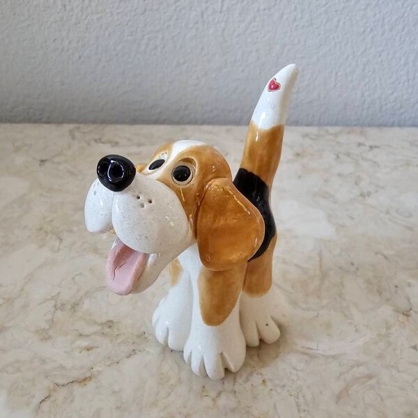 Goofy Dog,clay Dog, Dog Sculpture, Dog Business Card Holder, Hand Made ...