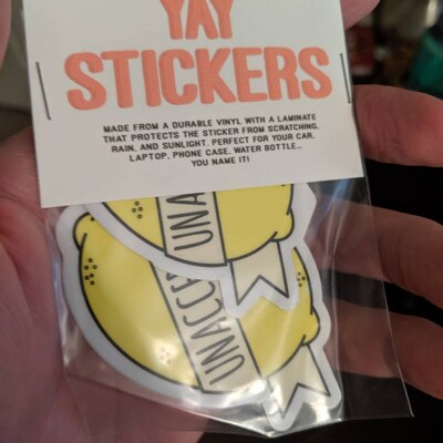 Vinyl Sticker, UNACCEPTABLE, Weather Proof, Sticker, Laminated, Decal ...