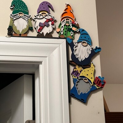 Christmas Gnomes Door Frame Corner Trim Topper SVG Digital - Etsy