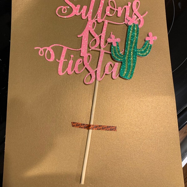 1st Fiesta Cake Topper, 1st Birthday Fiesta Topper, Personalized Fiesta ...