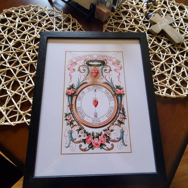 Spiritual Barometer – Based on a Vintage French Holy Card – Catholic ...