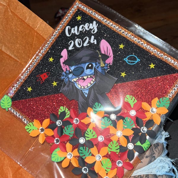 Stitch Graduation Cap Topper - Etsy