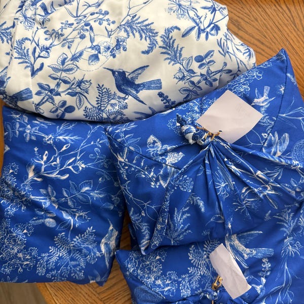 Premium Light Blue Bridesmaids Robes - Dreamy Angel Song Pattern - Soft ...