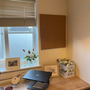 Large Notice Board Hessian Covered / Long Rustic Cork Board / - Etsy