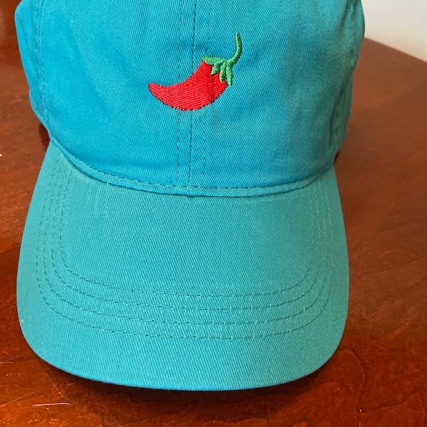 Red Chilli Pepper Baseball Cap Embroidered Cotton Adjustable Dad Hat - Etsy