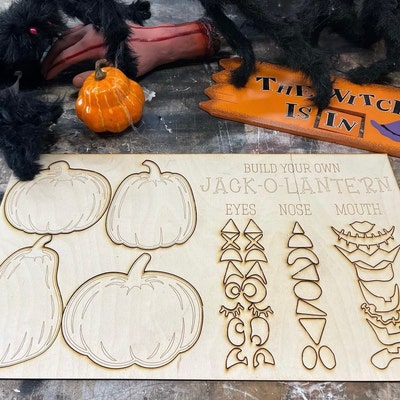 Build Your Own Jack-o-lantern Laser Cut Digital File Cute Halloween ...