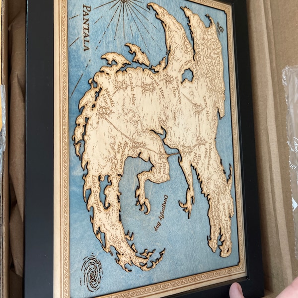 3D Wood Engraved Map of Pantala Wings of Fire Map - Etsy