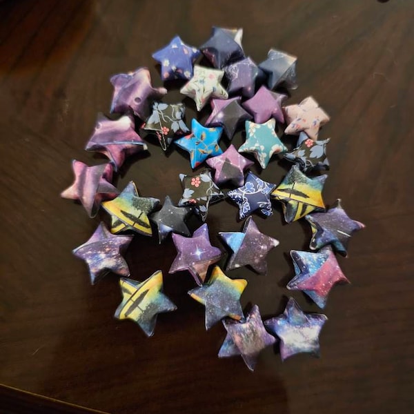 Night Forest Origami Lucky Star Paper Strips Starry Sky Star Folding ...
