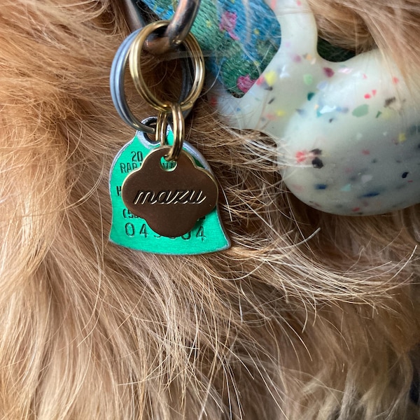 Dog Tag, Shield Dog Tag, Brass Dog Tag, Pet ID Tags, Personalized Dog ...