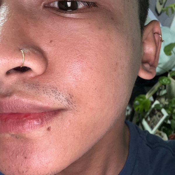 Nose Ring Diamond Cut / Cartilage - Gold or Silver - 20 Gauge Nose Hoop ...