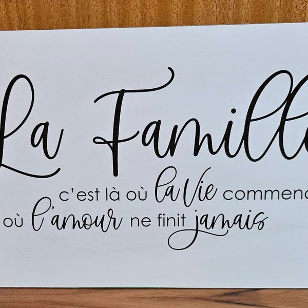 La Famille SVG, French Sign Svg, Family Cut File for Farmhouse Sign ...