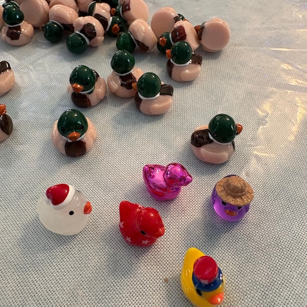Mallard Ducks Mini Resin Ducks, Fairy Garden, Dollhouse, Trinkets, I ...