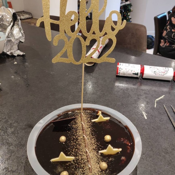 Hello 2026 Cake Topper, for New Year or New Years Eve, Colour Options ...