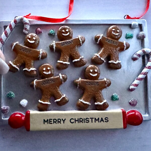 Gingerbread Cookie Tray© Personalized Ornament, Personalized Christmas ...