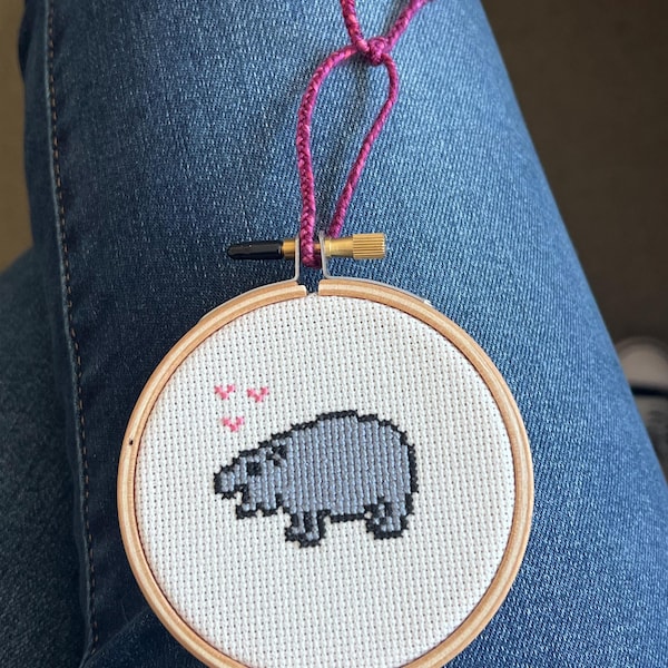 Tiny Hippo Cross Stitch Pattern - Etsy