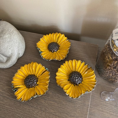 Ceramic Sunflower Summer & Fall Flower Decor for Garden Stakes and ...