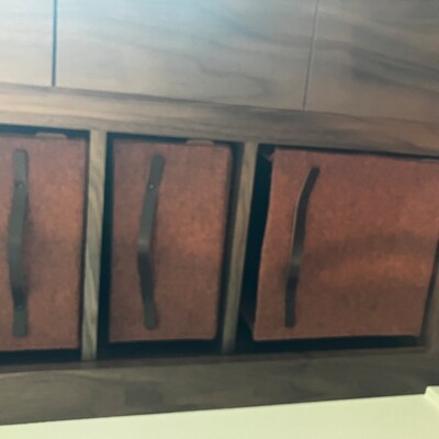 CD Box With Leather Handle, Felt Basket, CD Storage, Minimalist ...