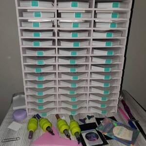 Diamond Art Ruler Diamond Painting Tool Square or Round Drill Gem Dots ...