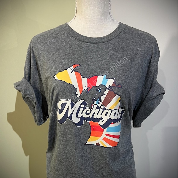 Retro Michigan Png, Michigan State Png, Michigan Clipart, Sublimation ...