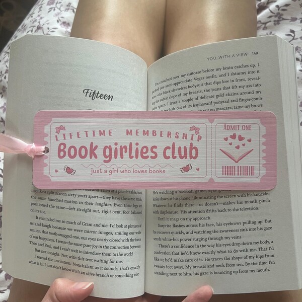 Book Girlies Club Ticket Bookmark | Girly | Bookish | Book Lover - Etsy