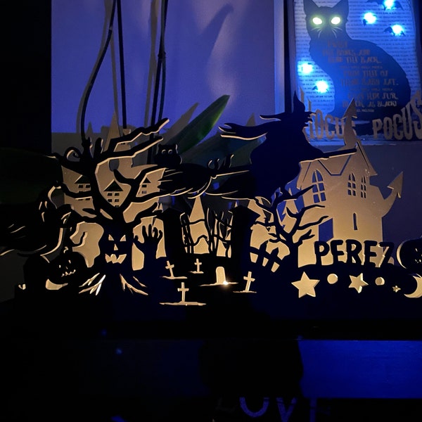 Personalized Halloween Candle Box - Halloween Centerpiece - Halloween ...