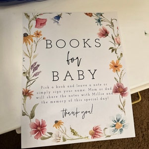 Boho Book for Baby Sign, Printable Baby Shower Book for Baby Sign ...