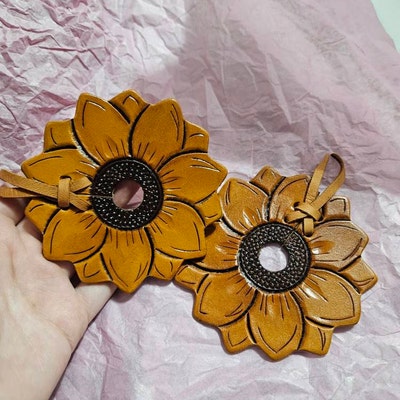 Sunflower Tooled Bit Guards - Etsy