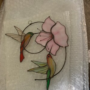 Stained glass panel suncatcher Kitchen decor Mothers Day gift | Etsy