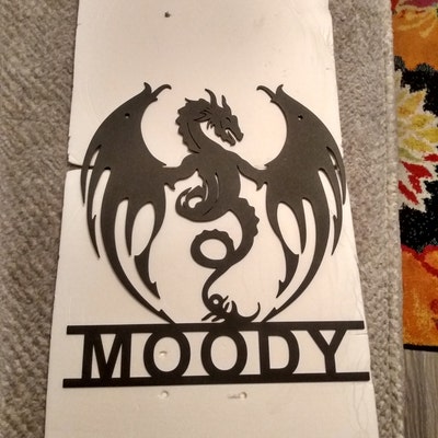 Dragon Monogram Sign,custom Dragon Metal Art,dragon Name House Sign ...