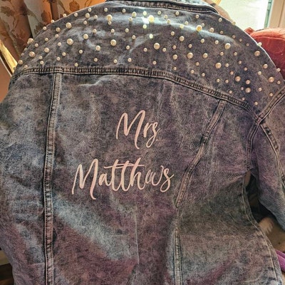 Embroidered Bride Denim Jacket, Bride Jean Jacket, Future Mrs Jacket ...