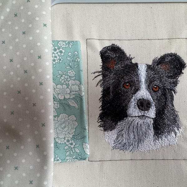 Border Collie Dog Face Embroidery Design (digital File) - Etsy