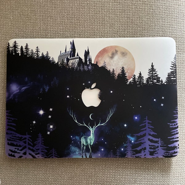 Magic Castle Painting Laptop Case Hard Rubberized Deer Castle Magic ...