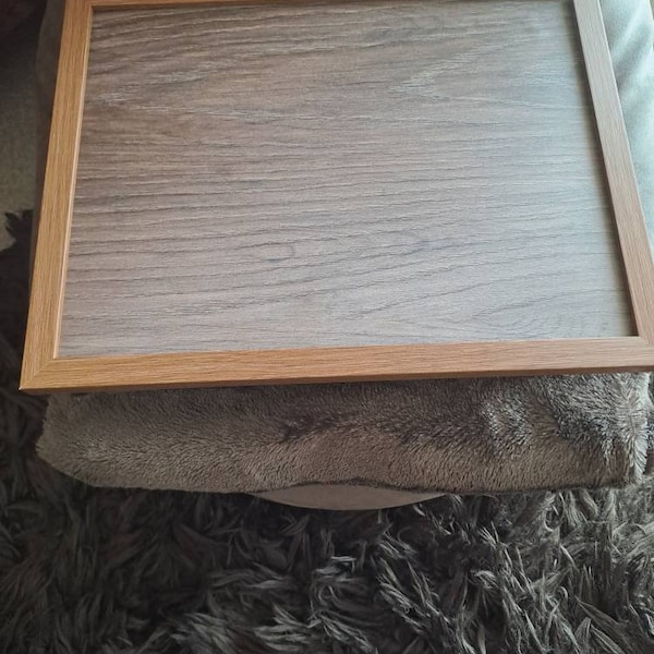 Linen 83 LARGE Laptop Lap Tray Desk: Extra Wide Laptop Bean Bag Cushion ...