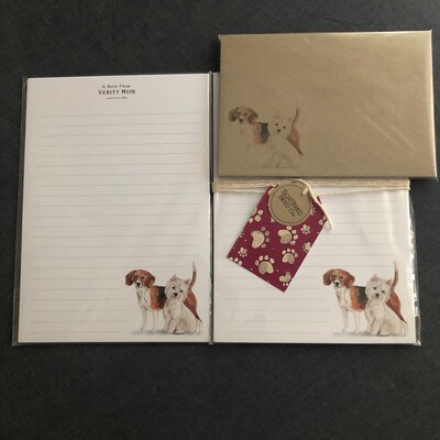DOG Notepaper Set Set of 20 Dog Stationery Choose Your Dog Breed ...
