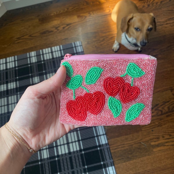 Handmade Seed Beaded Beachy Starfish Shell Coin Bag Purse Boho Tropical ...