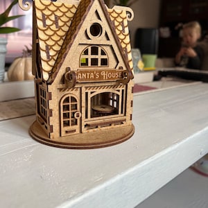 Santa Claus House Laser Cut File, SVG Plan for Glowforge and Cutting ...