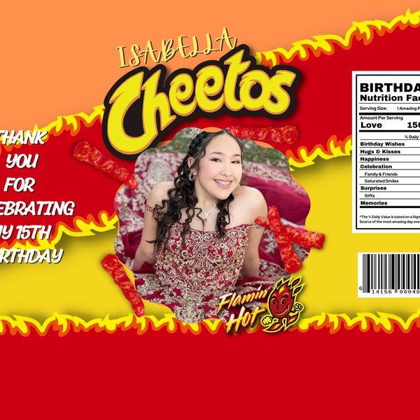 Custom Chip Bags, Cheetos Custom Bag, Personalized Cheetos Bag, Party ...