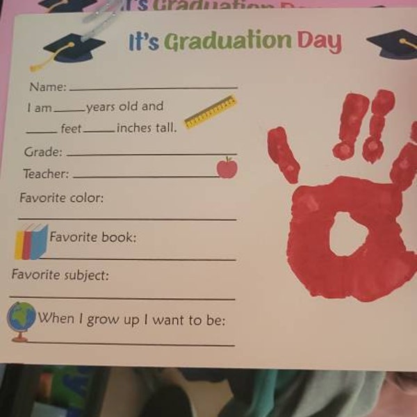 Last Day of School Printable, Kindergarten Graduation Keepsake ...