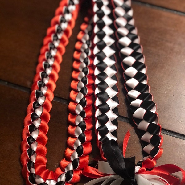 3-4 Color Single Weave Hawaiian Ribbon Lei With 3/8inch Ribbons - Etsy
