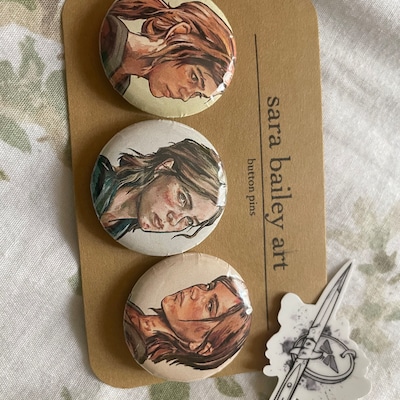 The Last of Us Pin Button Set Ellie Williams From Part 1, Part 2 1.25 ...