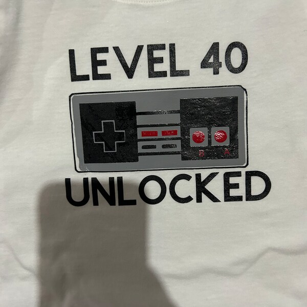 40th Birthday SVG - Level 40 Unlocked - Gaming Controller 80's Retro ...