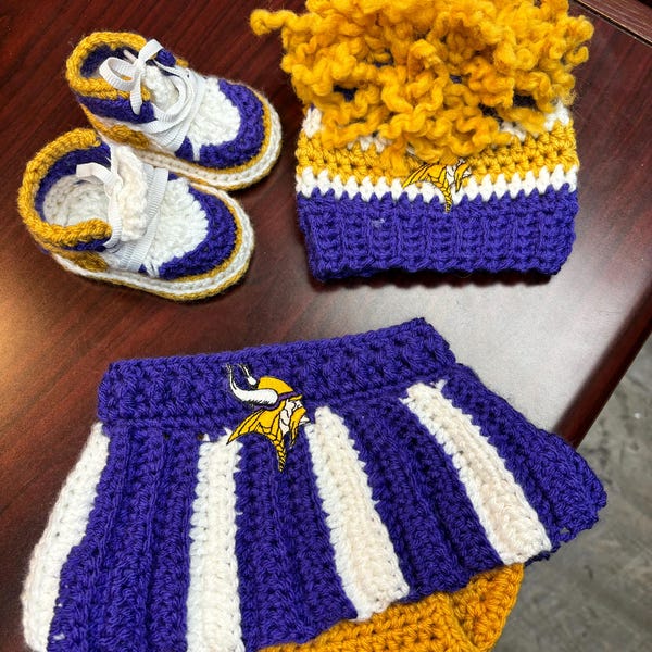 CROCHET PATTERN Baby Cheerleader Outfit, Team Spirit, Baby Diaper Cover ...