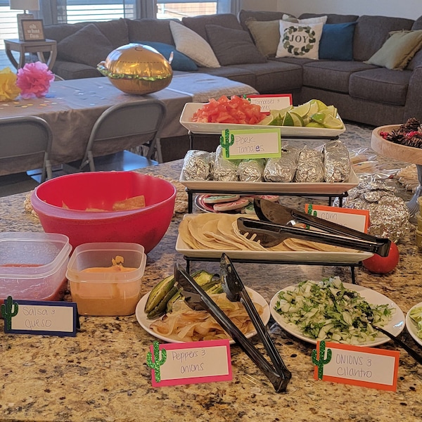 Fiesta Food Tents, Fiesta Place Cards, Fiesta Party Decorations, Fiesta ...